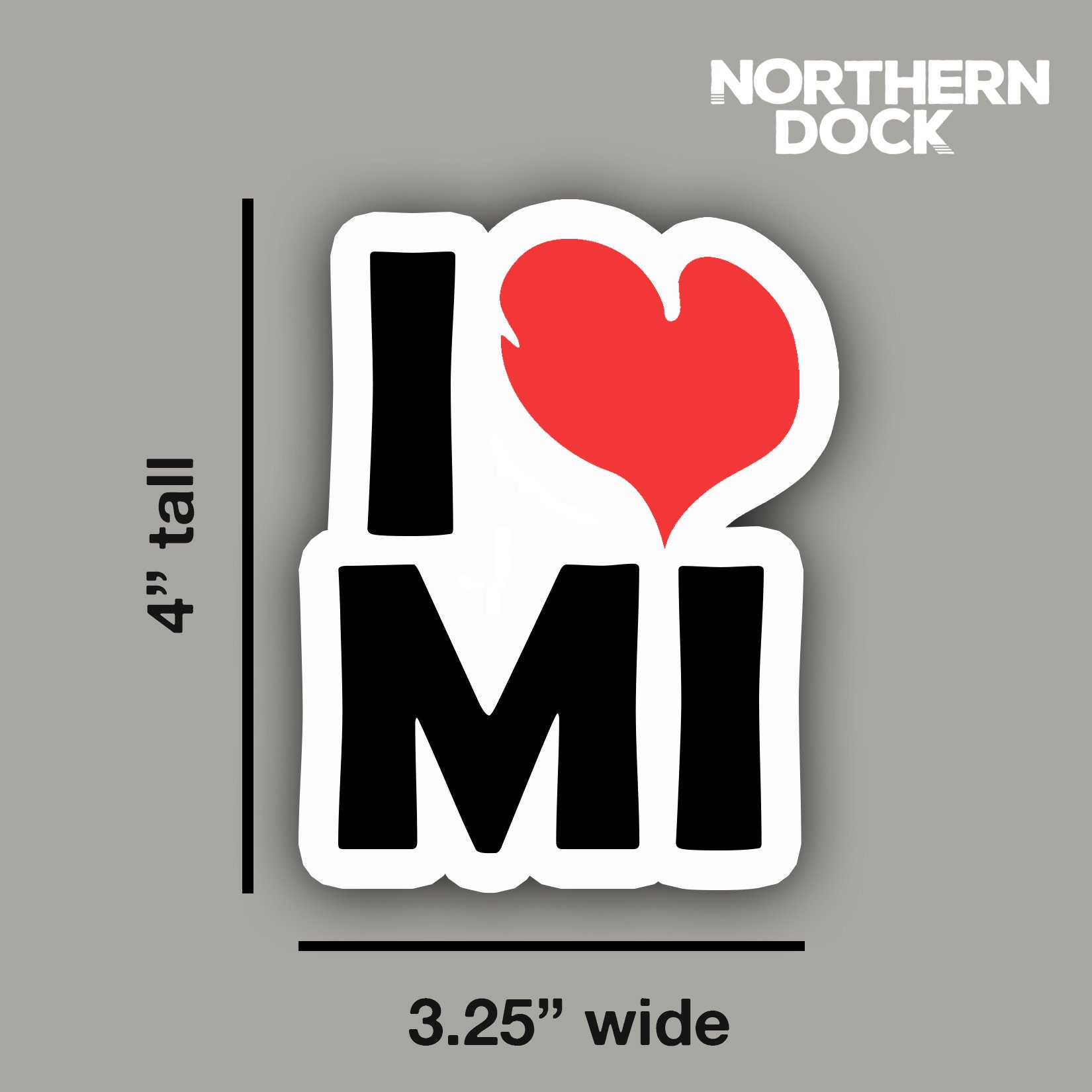 The Original I Heart MI I Love Michigan Vinyl Sticker - Etsy