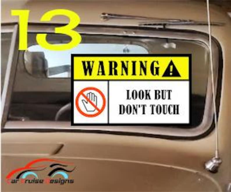 Don't Touch Car Window Sign: Classic Car Show Accessory - Etsy