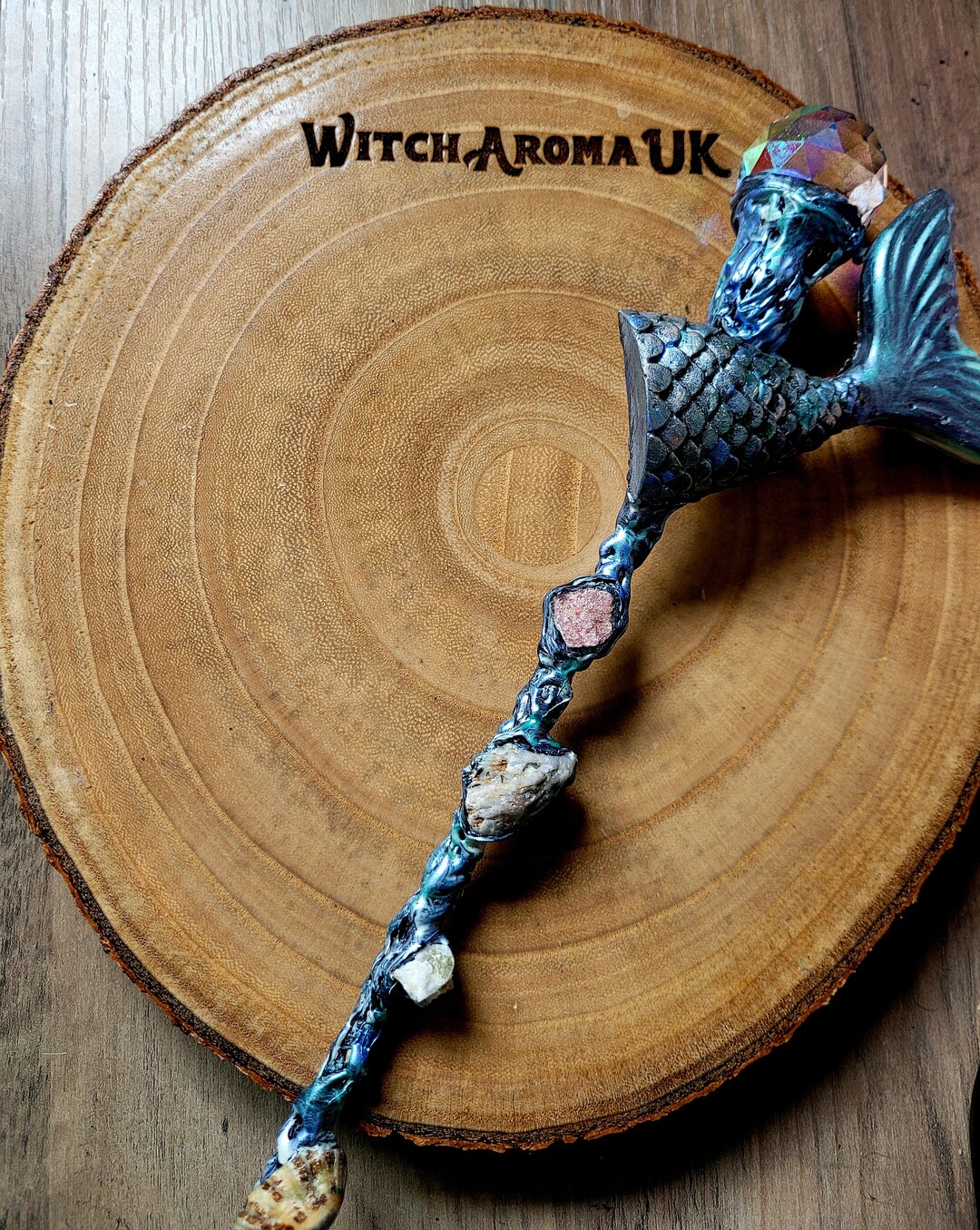Mermaid Wand| Wooden Wand|magic Wand| Handmade Wand| Cosplay Wand ...