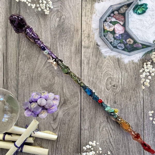 Wooden Magic Wand With Dragons - Etsy UK