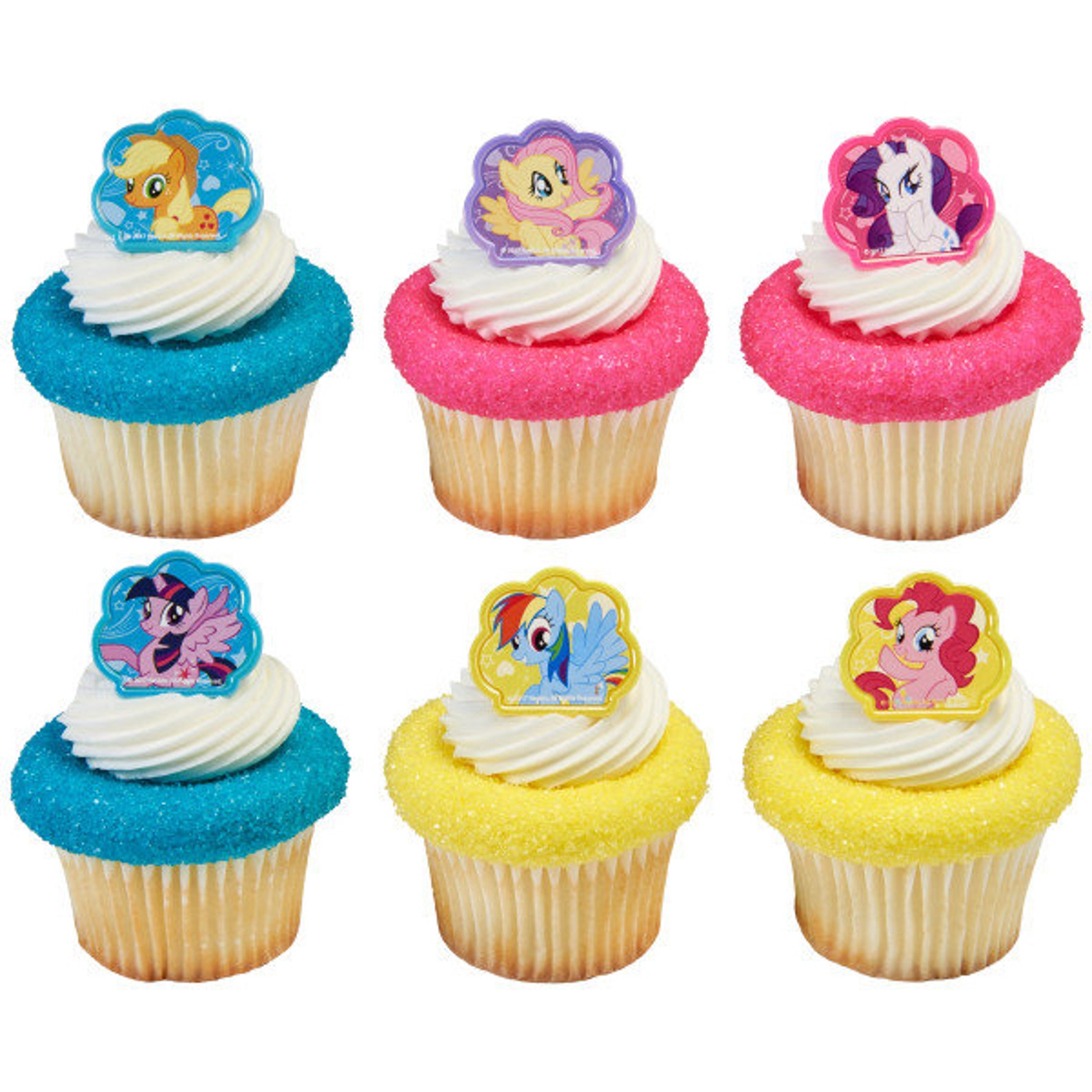 Cupcake Topper Rings 12 Ct My Little Pony | Etsy