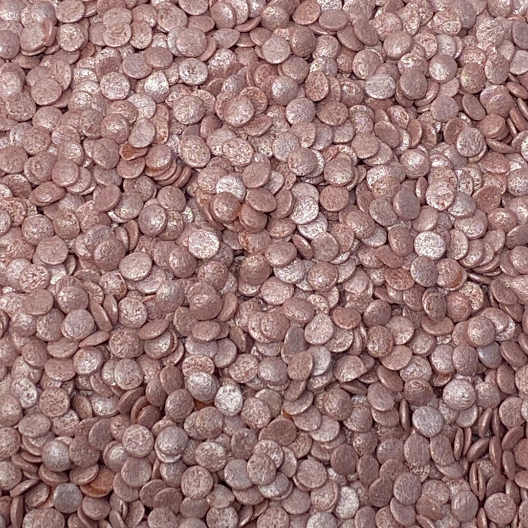 Sprinkles Approx 4oz Jar - 1/4” Rose Gold #2 Pearlized Confetti Sequins ...