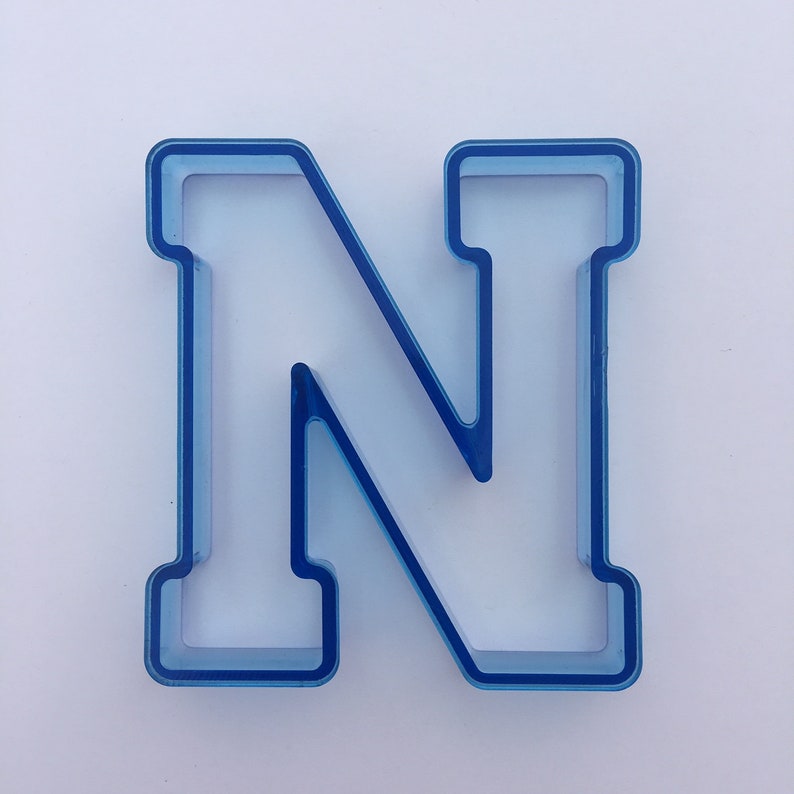 Varsity Font Cookie Cutter 4" Tall - Letter N - Etsy