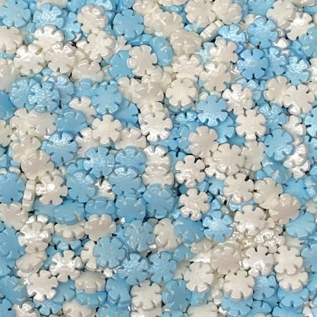 Sprinkles Approx 4oz Jar - Pearlized Snowflakes - Etsy