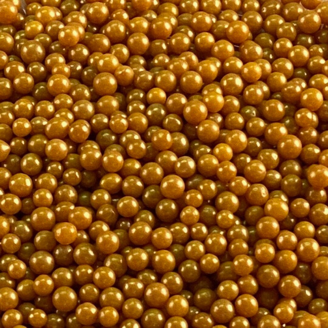 Pearlized Gold #1 4mm Bead Sprinkles Approx 4oz Jar - Etsy