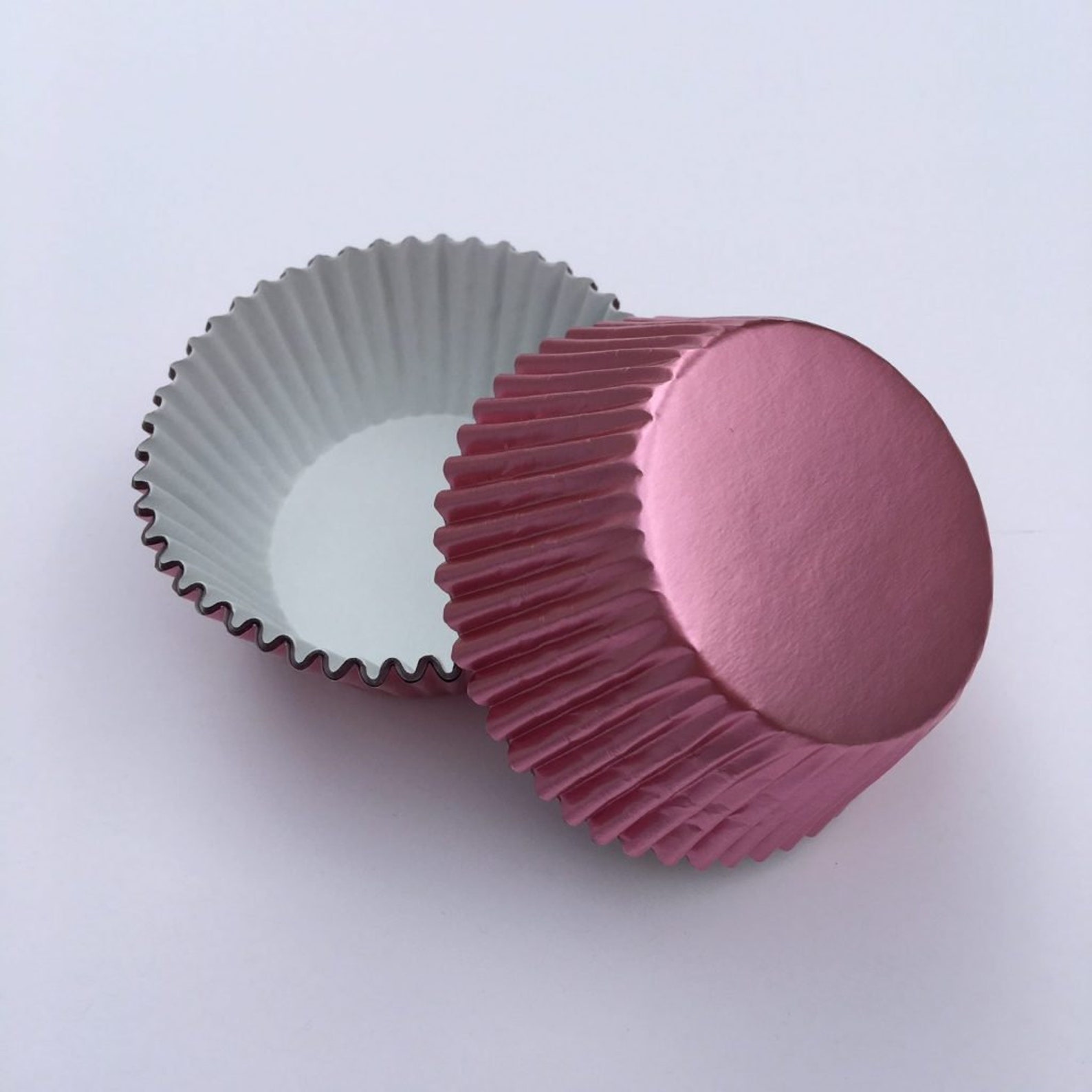 MINI Foil Cupcake Baking Liner 50 Ct Light Pink - Etsy