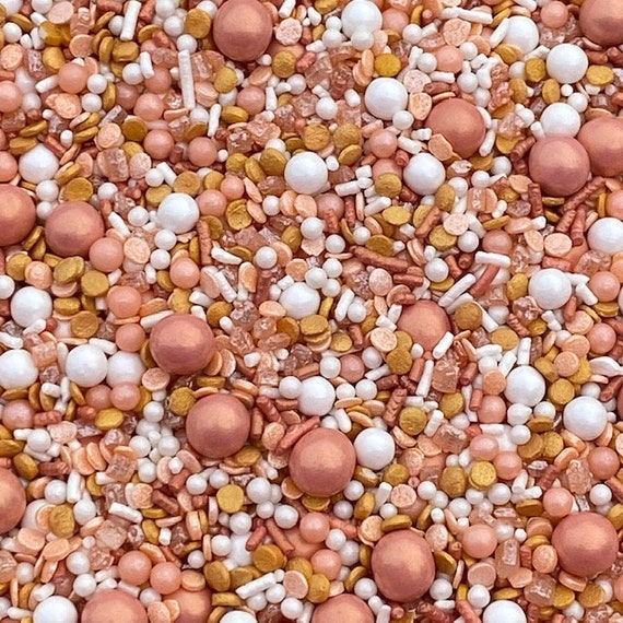 Sprinkles Mix Approx 4oz Jar Vintage Rose Gold Blend | Etsy