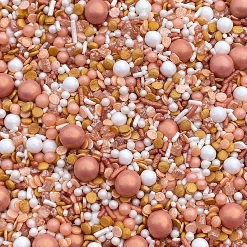Sprinkles Mix Approx 4oz Jar Vintage Rose Gold Blend - Etsy