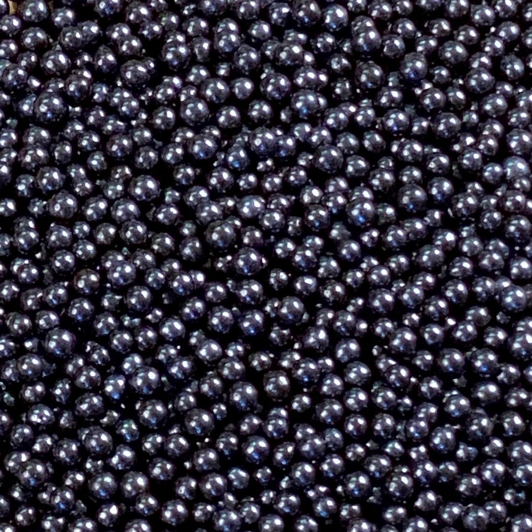 Pearlized Black 4mm Bead Sprinkles Approx 4oz Jar - Etsy