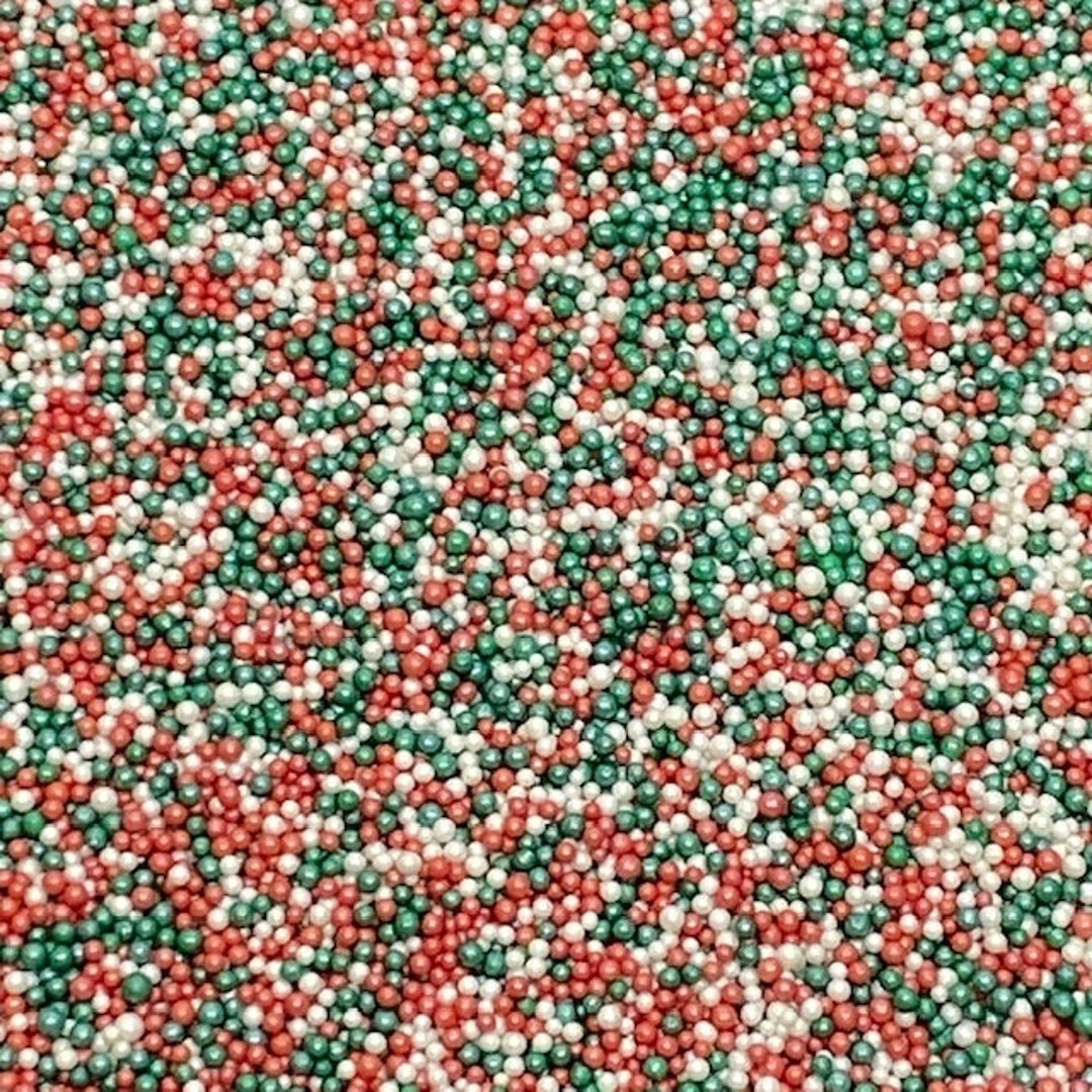 Sprinkles Approx 4oz Jar - Nonpareils Pearlized Christmas Mix - Etsy