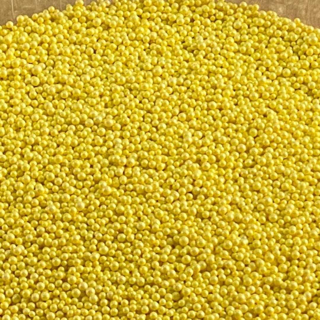 Sprinkles Approx 4oz Jar - Nonpareils Pearlized Yellow - Etsy