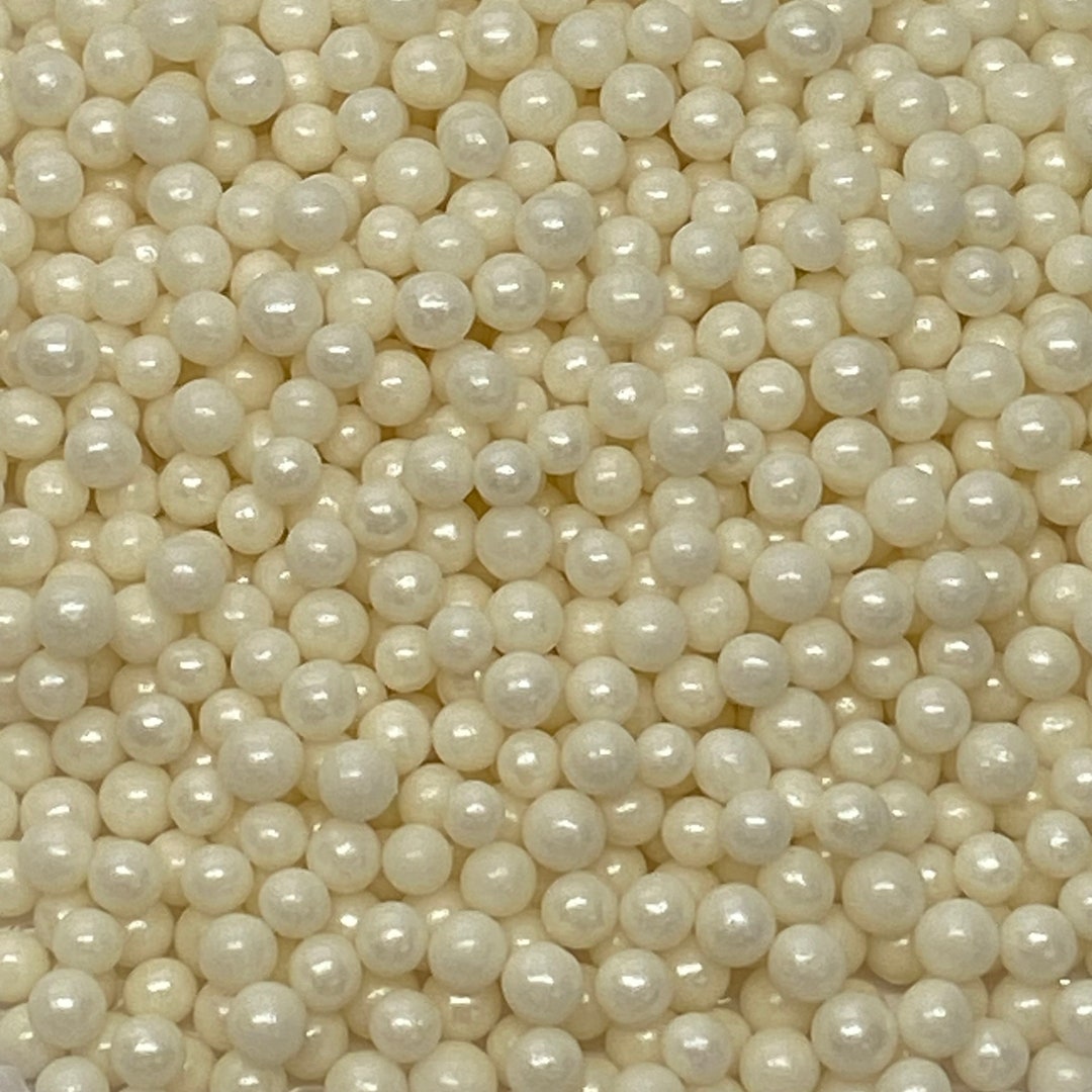 Pearlized White 6mm Bead Sprinkles Approx 4oz Jar - Etsy
