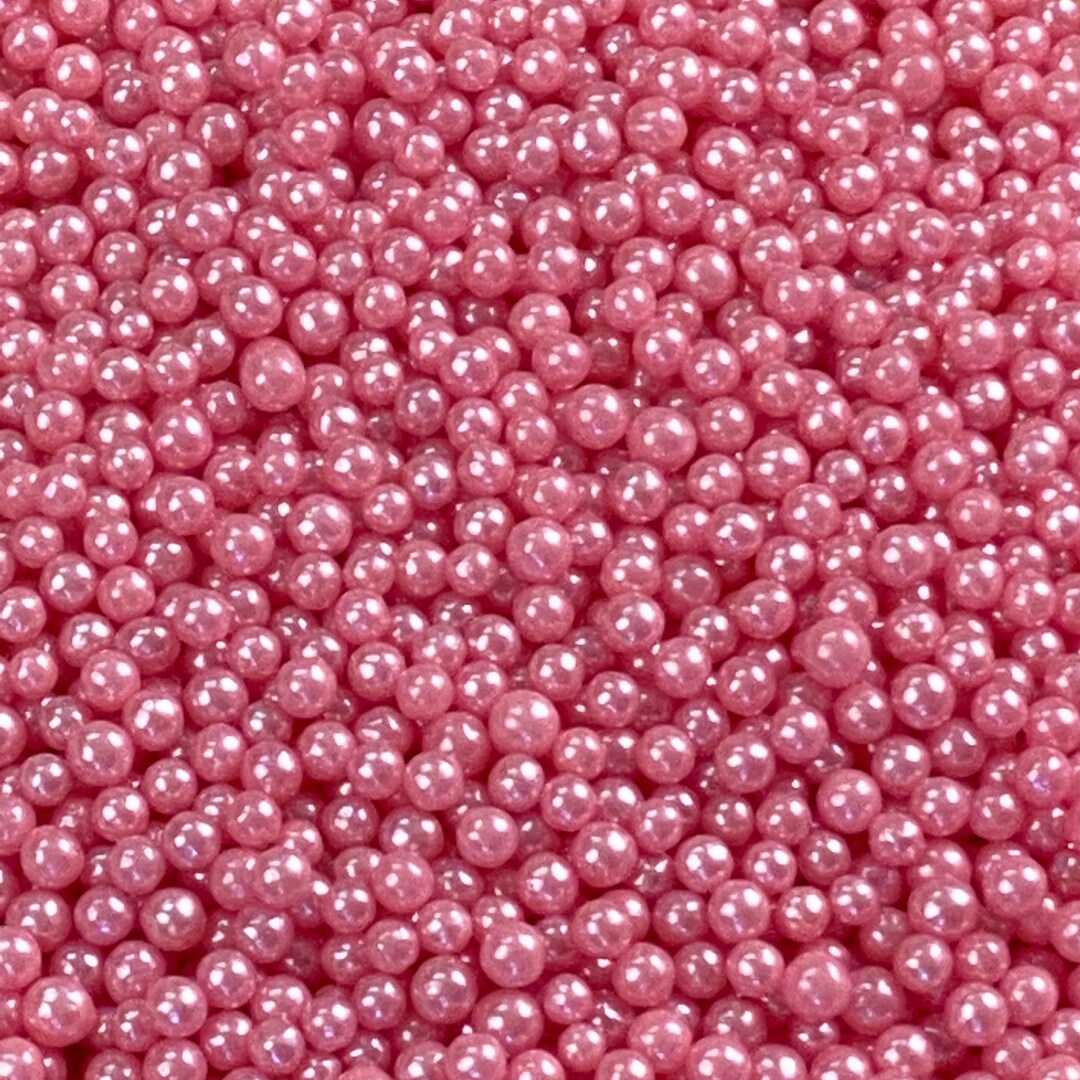 Pearlized Pink 4mm Bead Sprinkles approx 4oz jar - Etsy.de