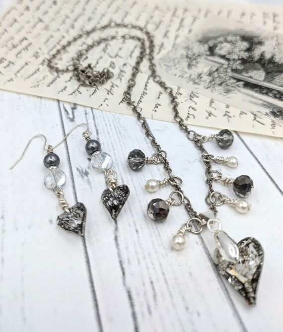 Swarovski heart necklace and earrings set store