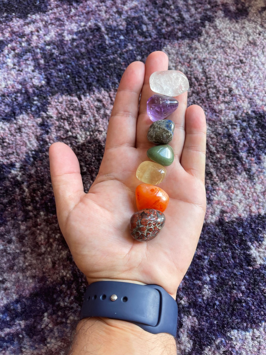 7 Chakra Tumbled Stone Set, Chakra Stones - Etsy