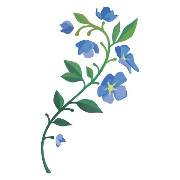 Birth Flower Vine Tattoo - Etsy