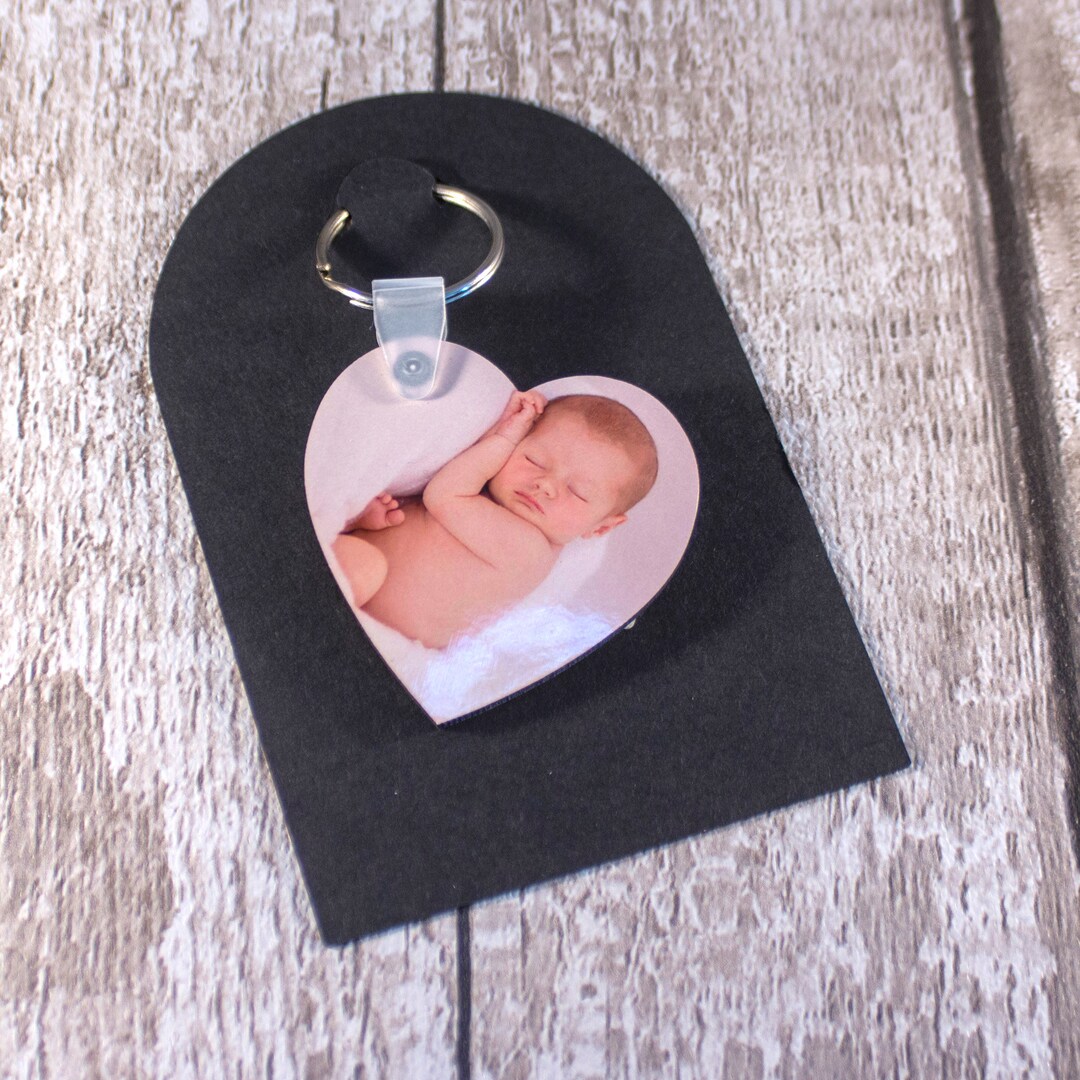 Personalised Double Sided Heart Shaped Photo Keyring Perfect - Etsy UK