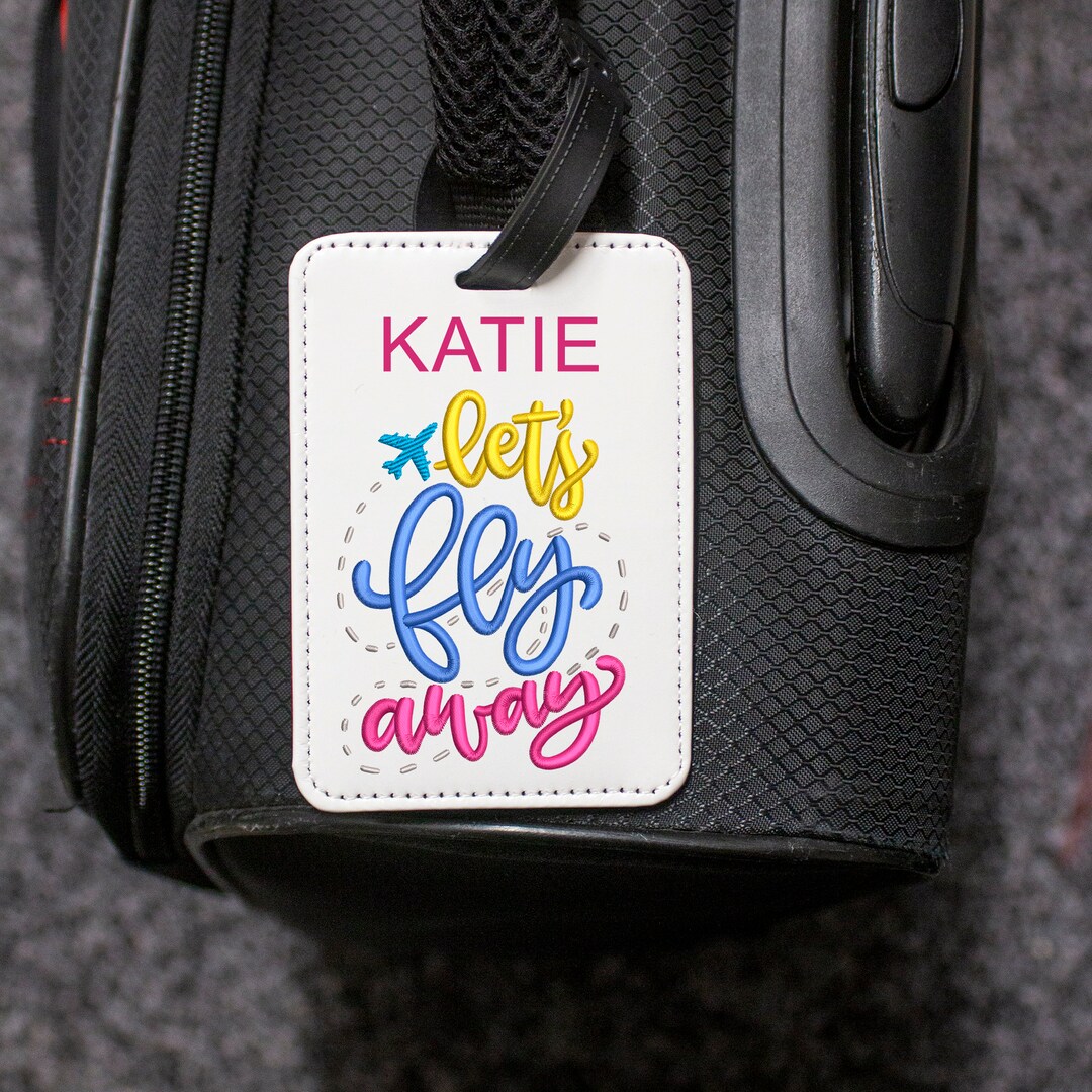 Personalised Let's Fly Away Luggage Label - Etsy