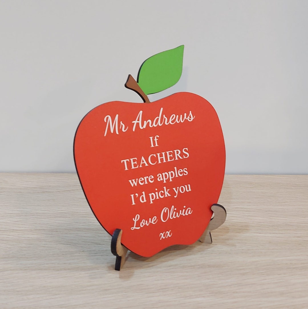 PRESENT FOR TEACHER Thank You Apple Teaching Assistant End of Term Year ...