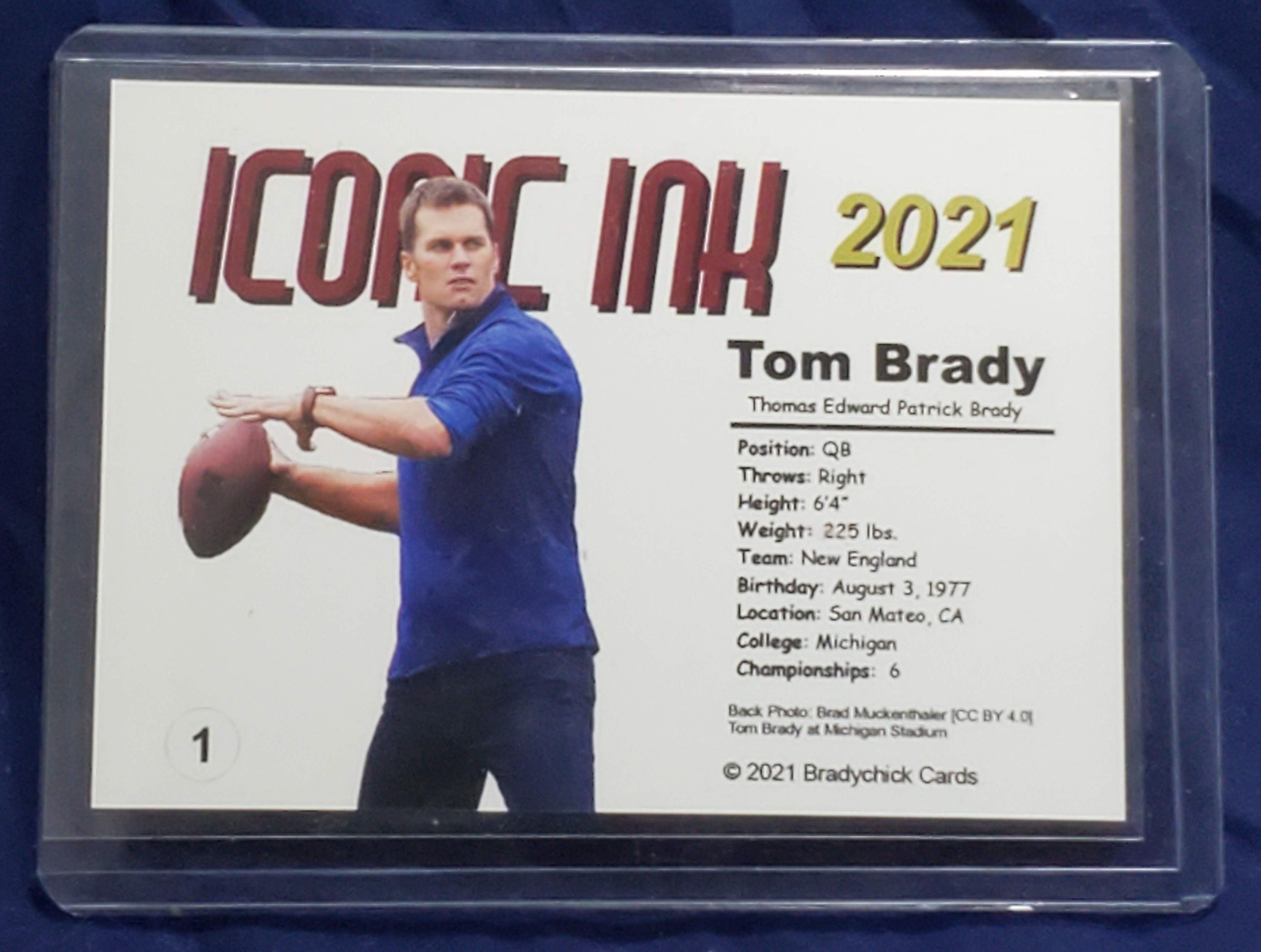 Tom BRADY: Facsimile Iconic Ink 2021 Autograph Novelty Card. FREE ...