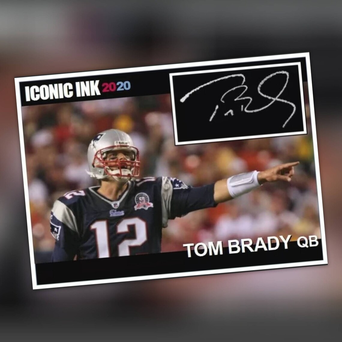 Tom Brady Facsimile Autograph Novelty Card: Iconic 2020 - Etsy