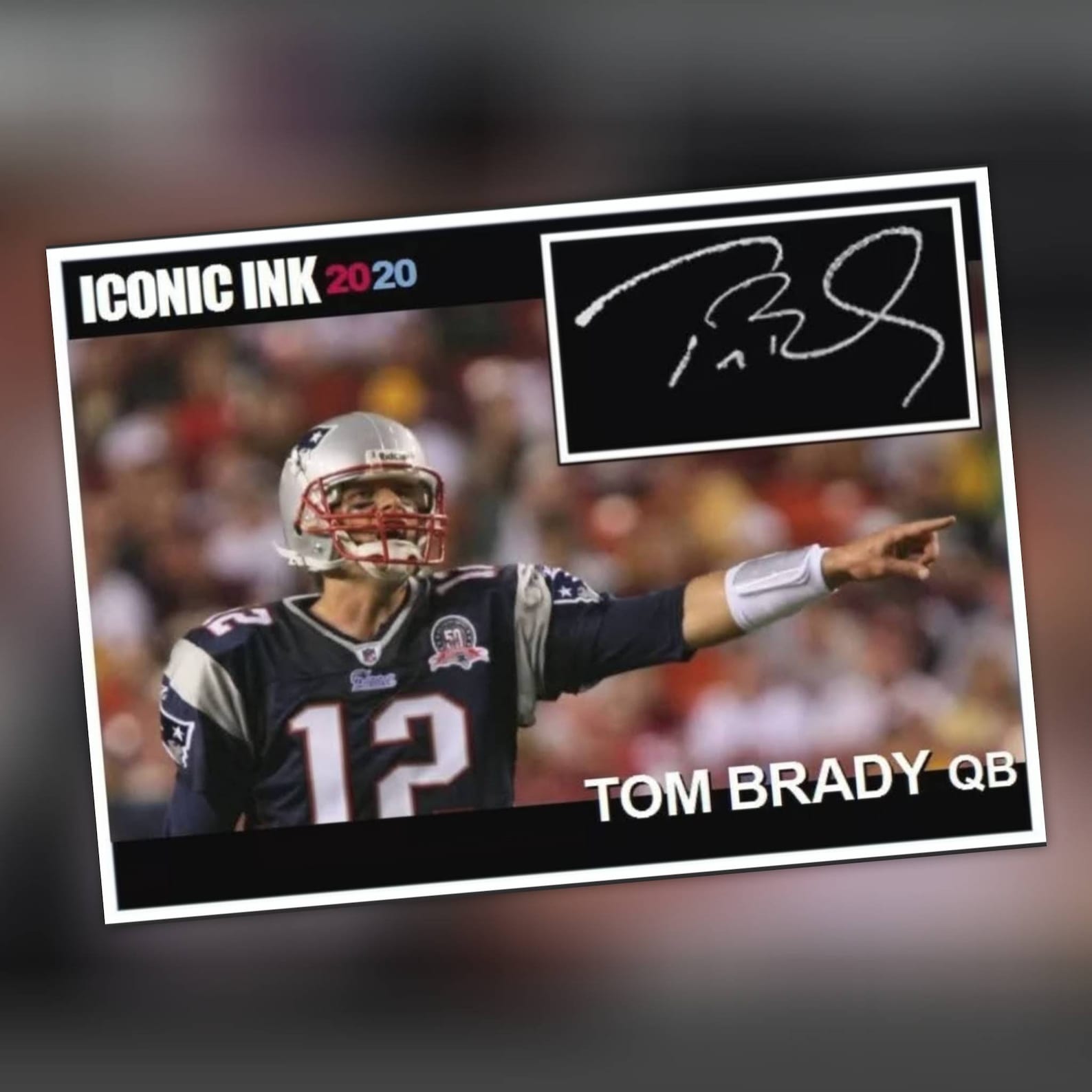 Tom Brady Facsimile Autograph Novelty Card: Iconic 2020 - Etsy