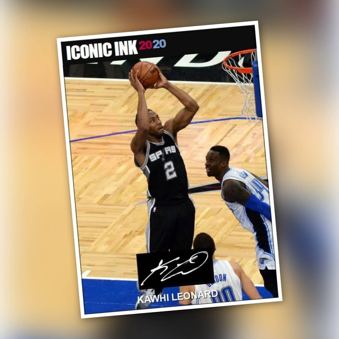 Kawhi Leonard Iconic Ink 2020 #5 Novelty Facsimile Autograph NEW. Free ...