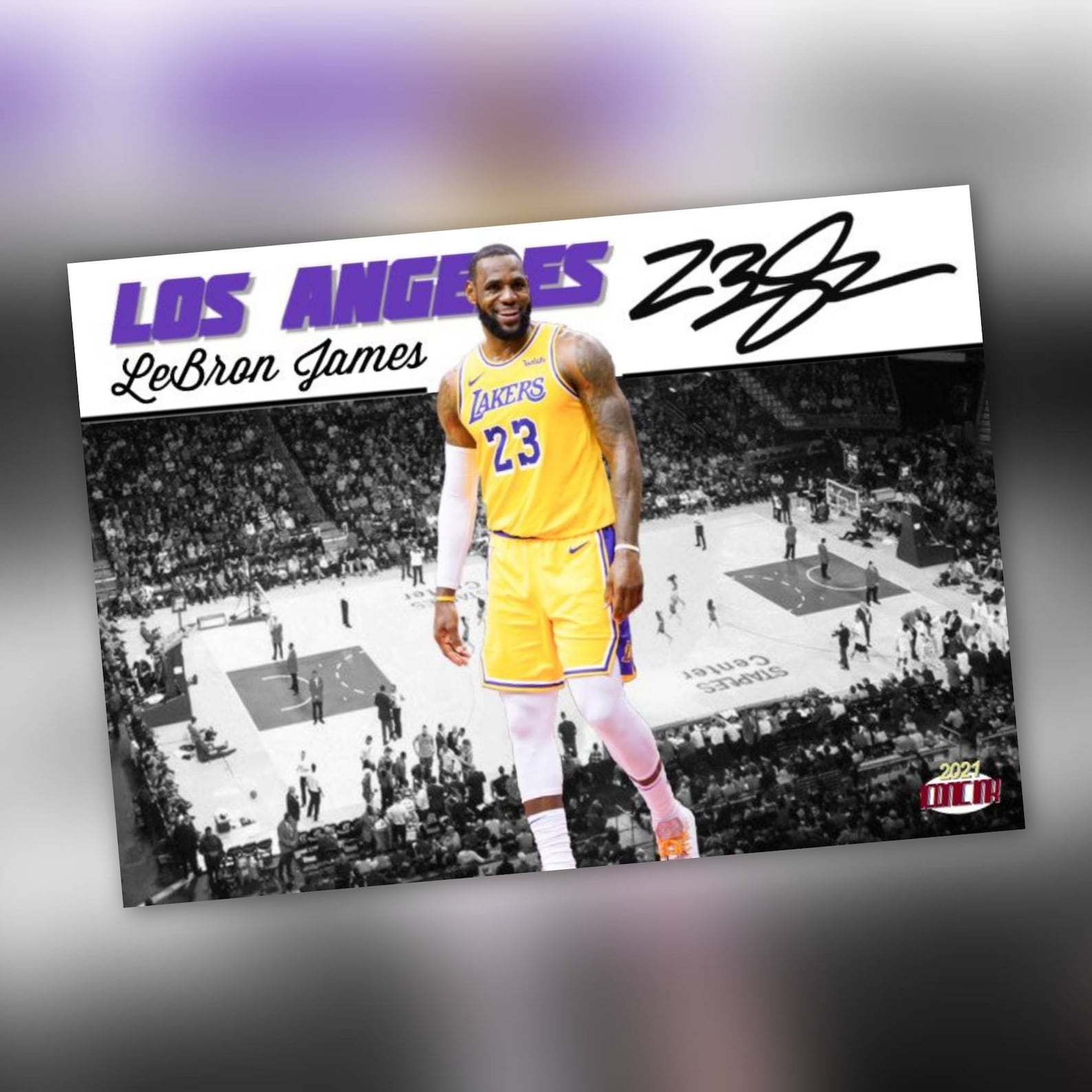 Lebron JAMES Iconic Ink 2021 #1 Novelty Facsimile Autograph *NEW * Free ...