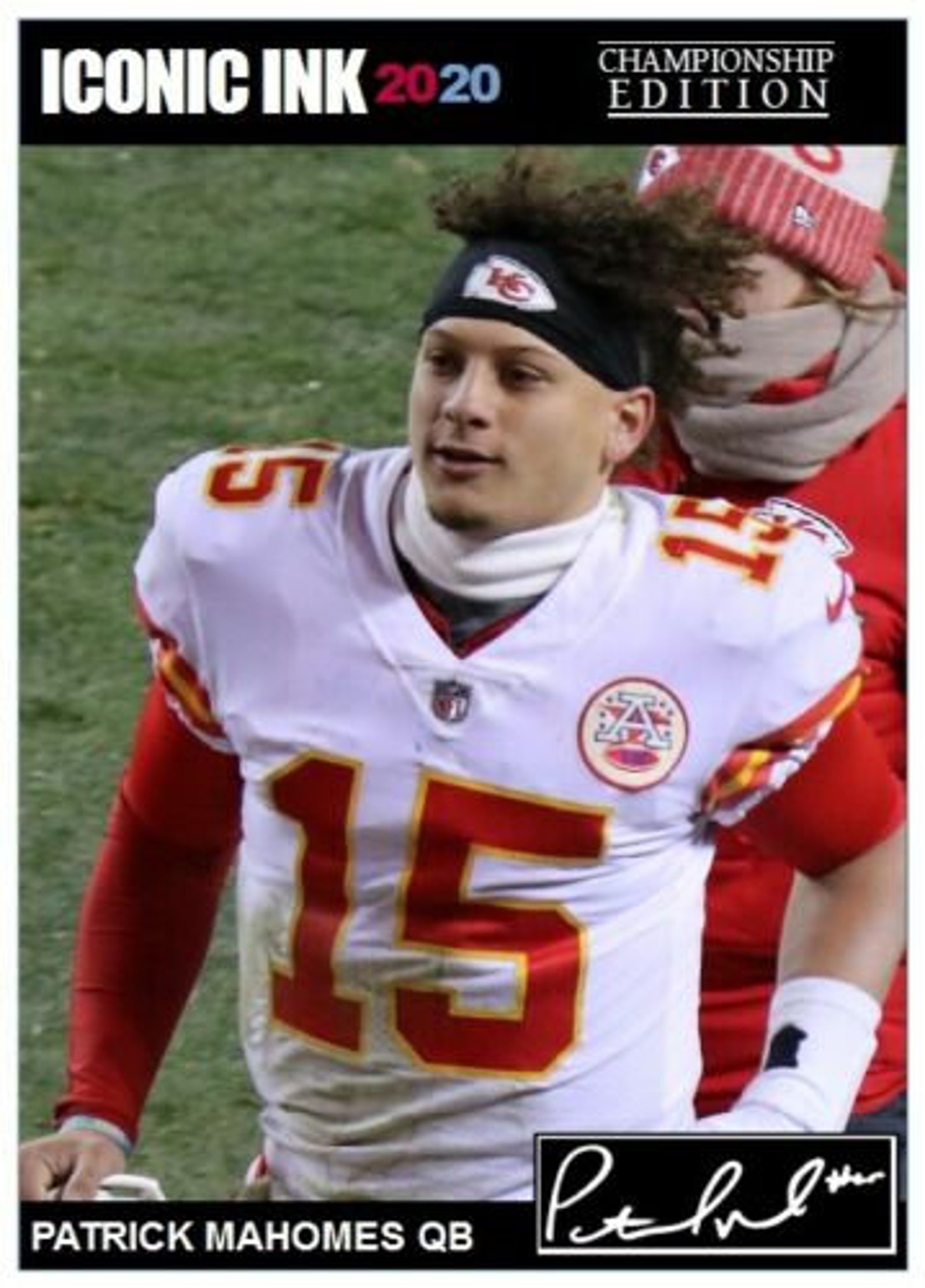 Patrick Mahomes: NEW! Facsimile Iconic Ink 2020 Autograph Novelty Card ...