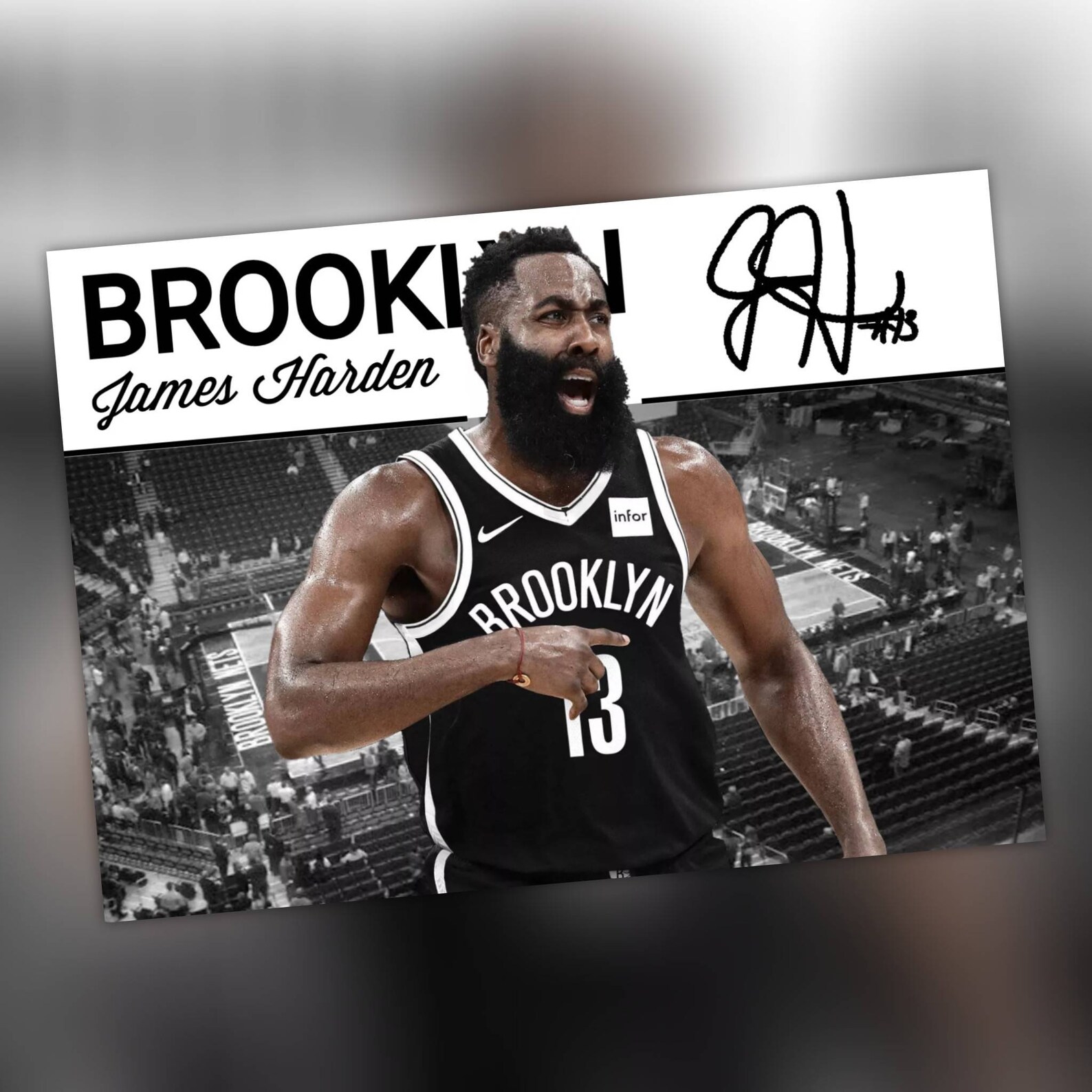 JAMES HARDEN Iconic Ink 2021 #2 Novelty Facsimile Autograph *NEW * Free ...