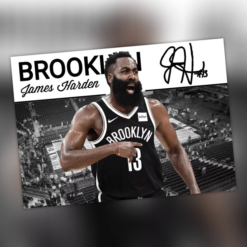 JAMES HARDEN Iconic Ink 2021 #2 Novelty Facsimile Autograph *NEW * Free ...