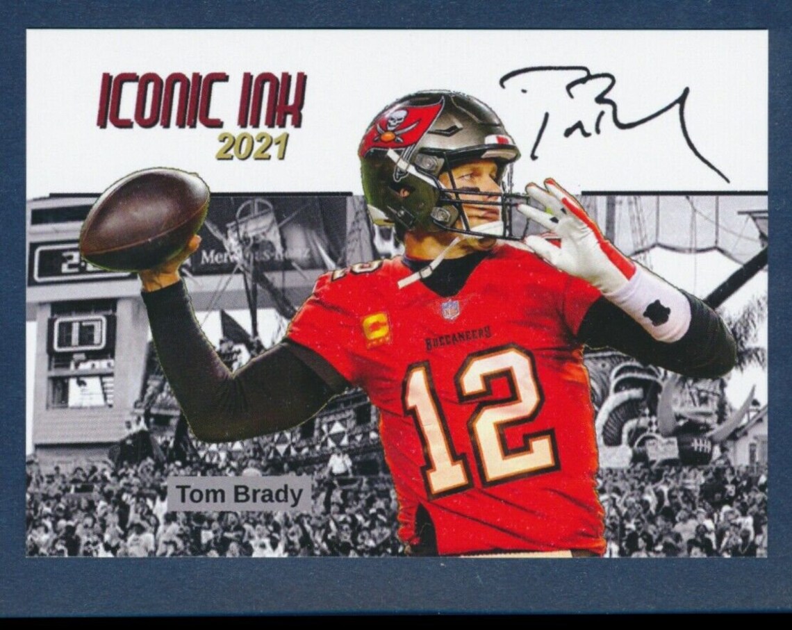 Tom BRADY: Facsimile Iconic Ink 2021 Autograph Novelty Card. FREE ...