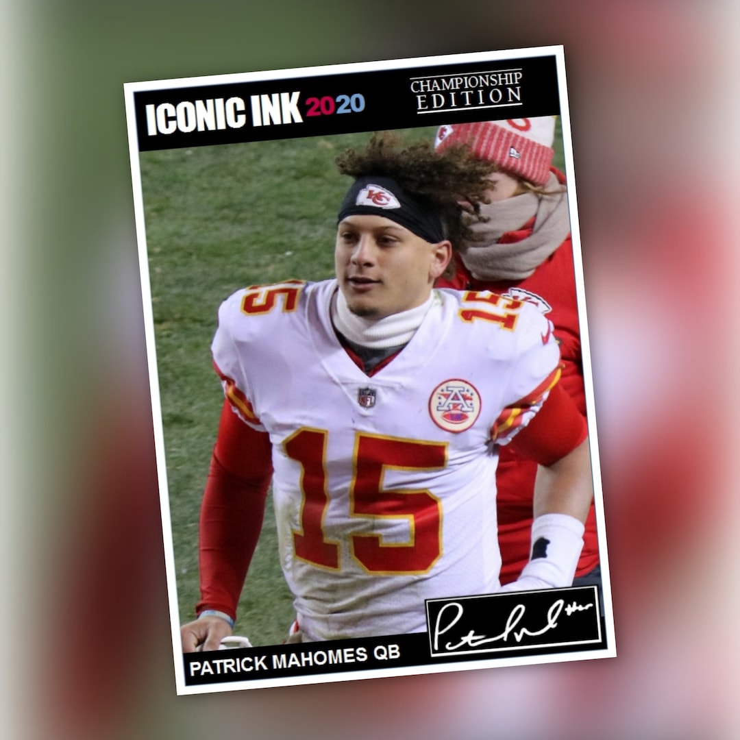 Patrick Mahomes: NEW! Facsimile Iconic Ink 2020 Autograph Novelty Card ...