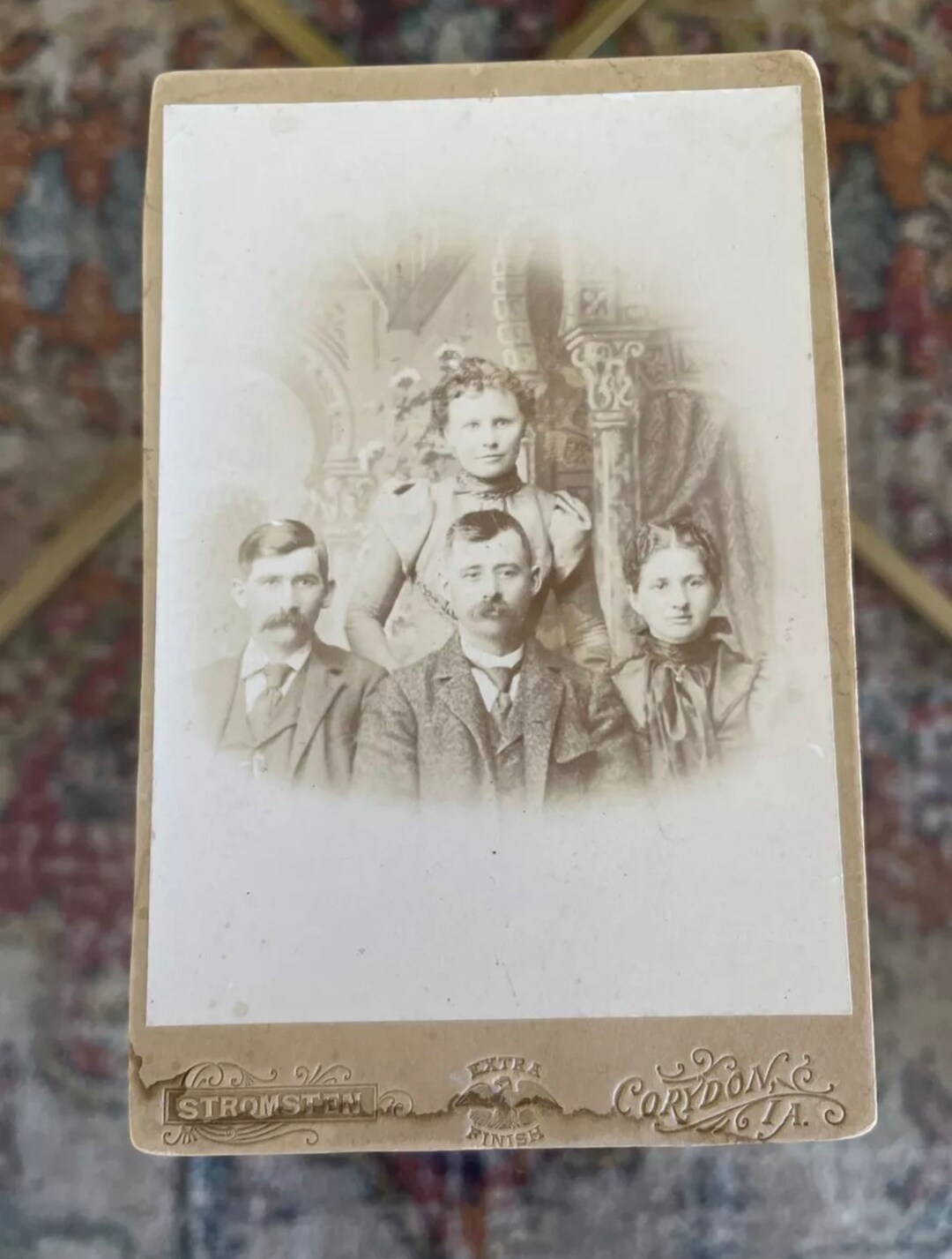 Antique Cabinet Card Family Portrait Iowa 1890s - Etsy