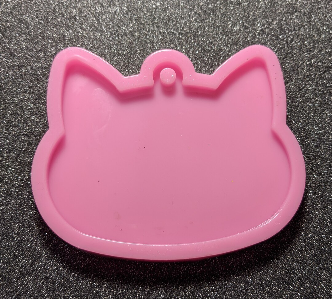 Cat Face Keychain Resin Silicone Mold - Etsy