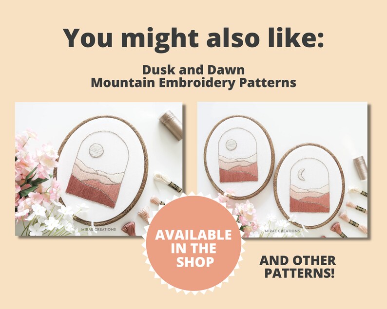 Mountain Embroidery Pattern and Stitch Guide Nature - Etsy