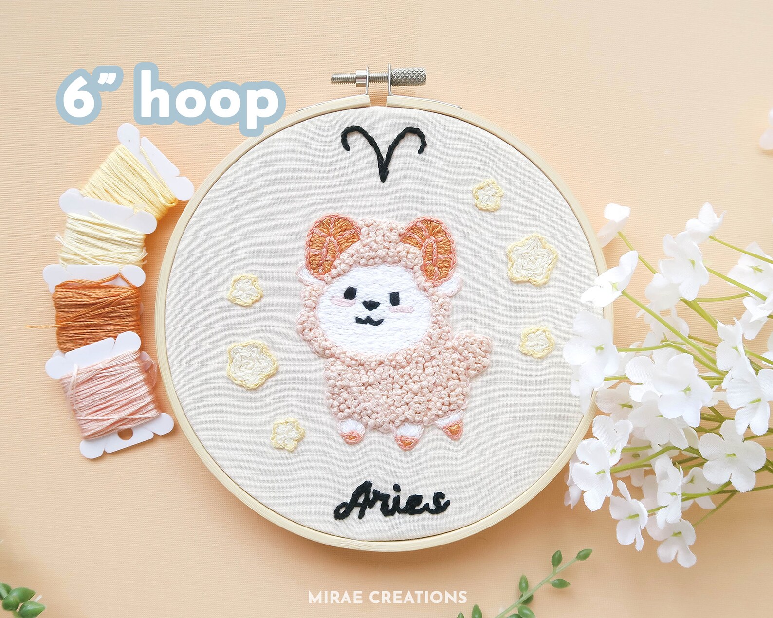 Aries Embroidery Pattern Aries Zodiac Astrology | Etsy