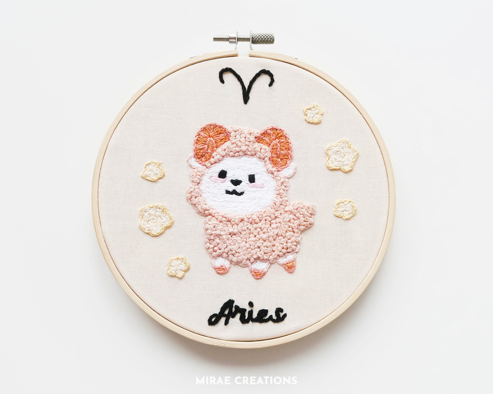 Aries Embroidery Pattern Aries Zodiac Astrology | Etsy