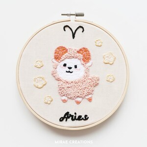 Aries Embroidery Pattern | Aries | Zodiac | Astrology | Constellation ...