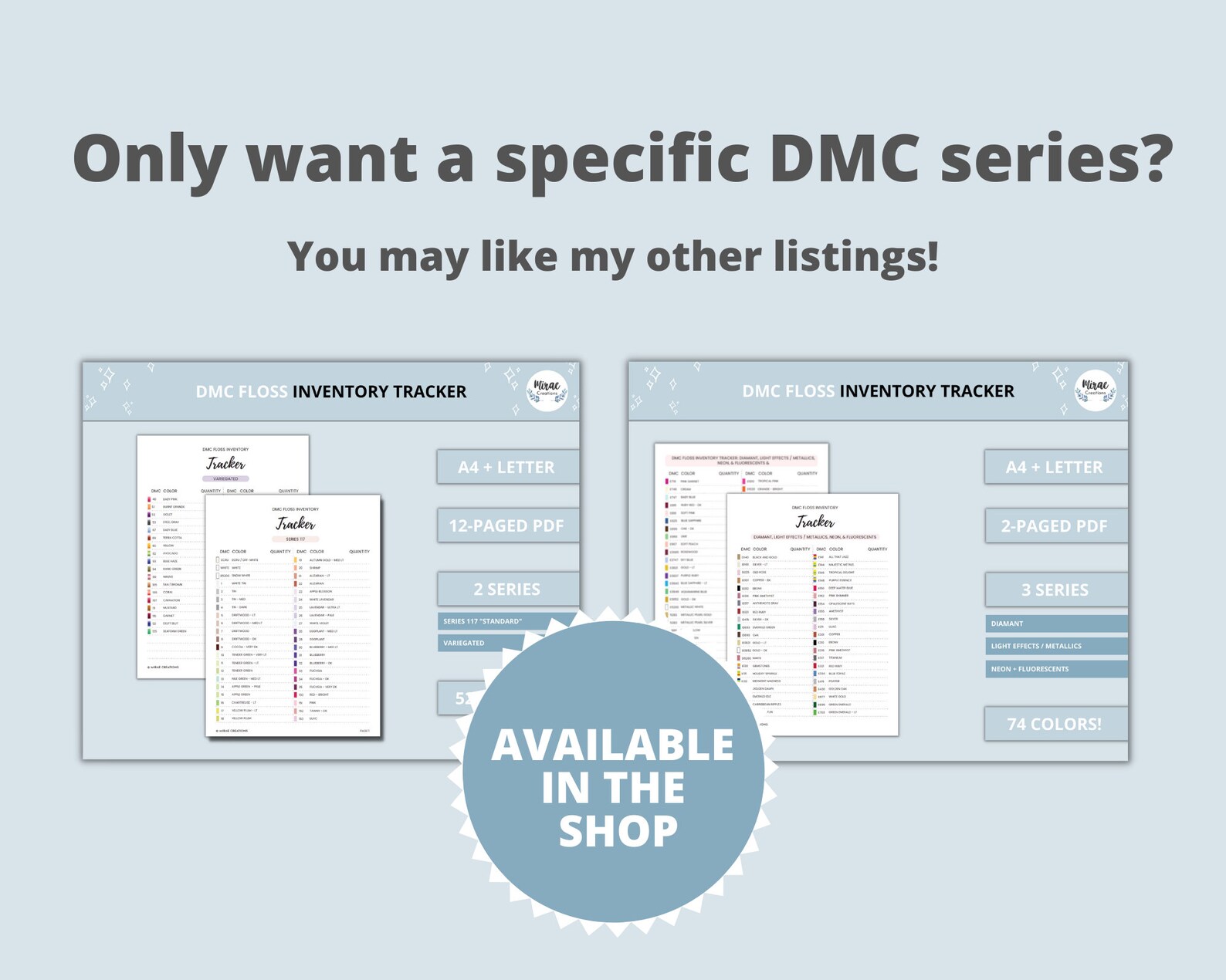 Printable DMC Color Inventory Tracker Aesthetic Inventory - Etsy