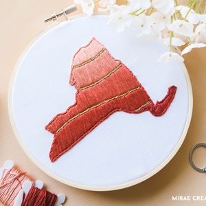 50 USA States Embroidery Pattern and Stitch Guide | Hand Embroidery ...