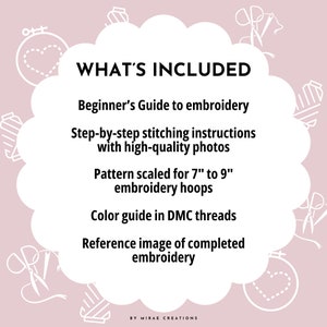 Cherry Blossom Wreath Embroidery Pattern and Stitch Guide | Floral ...