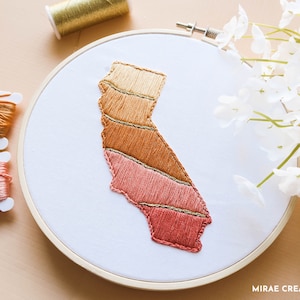 50 USA States Embroidery Pattern and Stitch Guide | Hand Embroidery ...