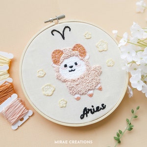 Aries Embroidery Pattern | Aries | Zodiac | Astrology | Constellation ...