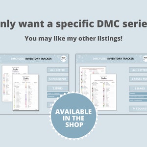 Printable DMC Color Inventory Tracker Aesthetic Inventory Tracker DMC ...
