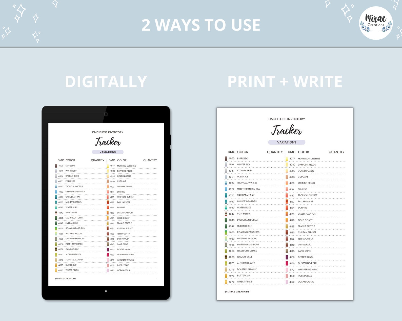 Printable DMC Color Inventory Tracker Aesthetic Inventory - Etsy