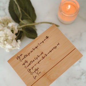 Handwritten Wooden Keepsake Box Personalized Memory Box Custom Hand ...