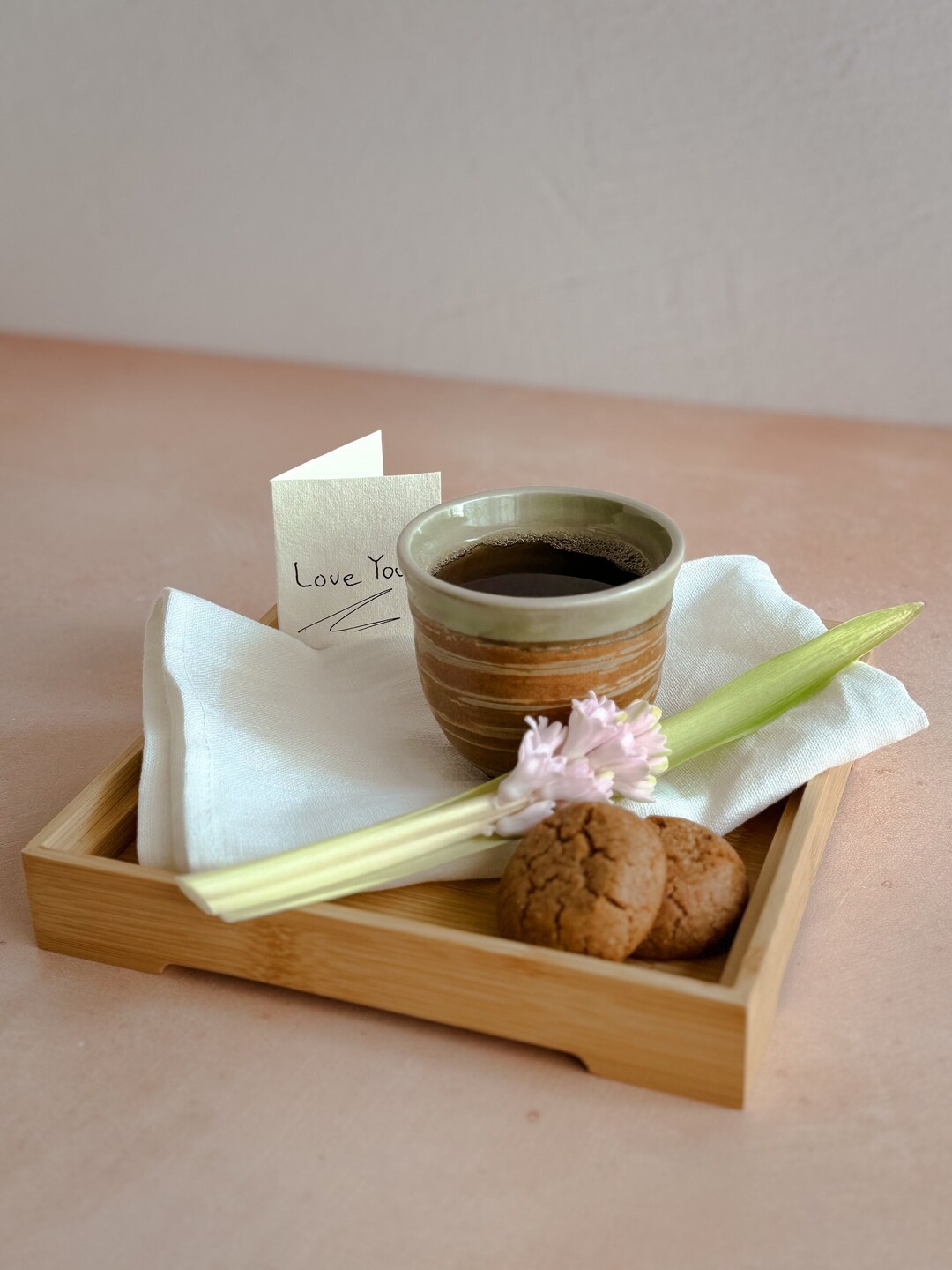 Small Tea Tray Bamboo Serving Tray Square Serving Platter Dessert ...