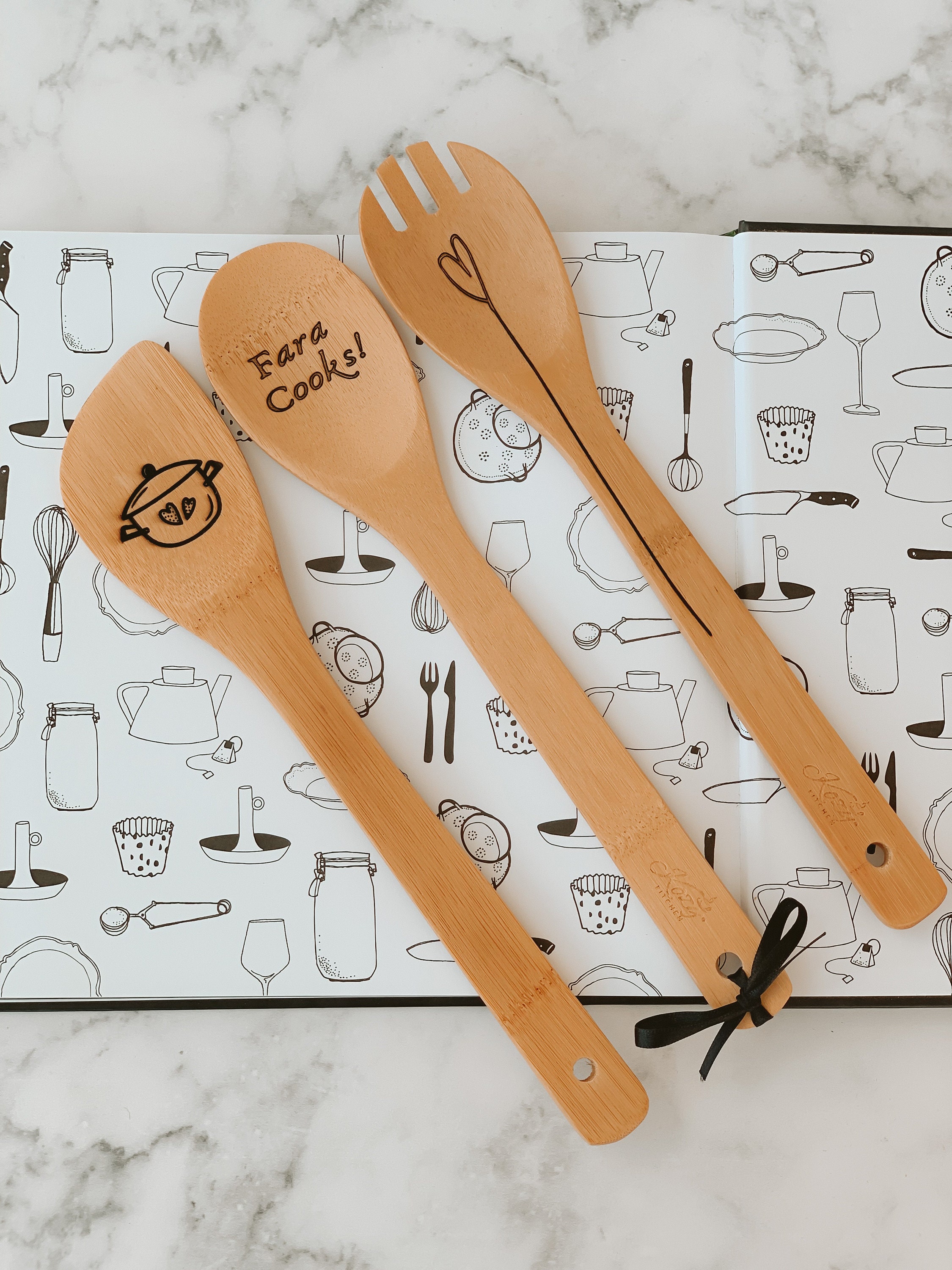 Personalized Cooking Spoon Engraved Kitchen Utensil Custom - Etsy