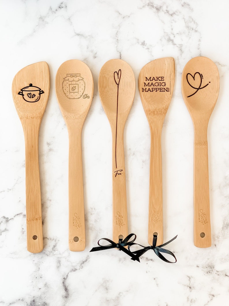 Personalized Cooking Spoon Engraved Kitchen Utensil Custom - Etsy